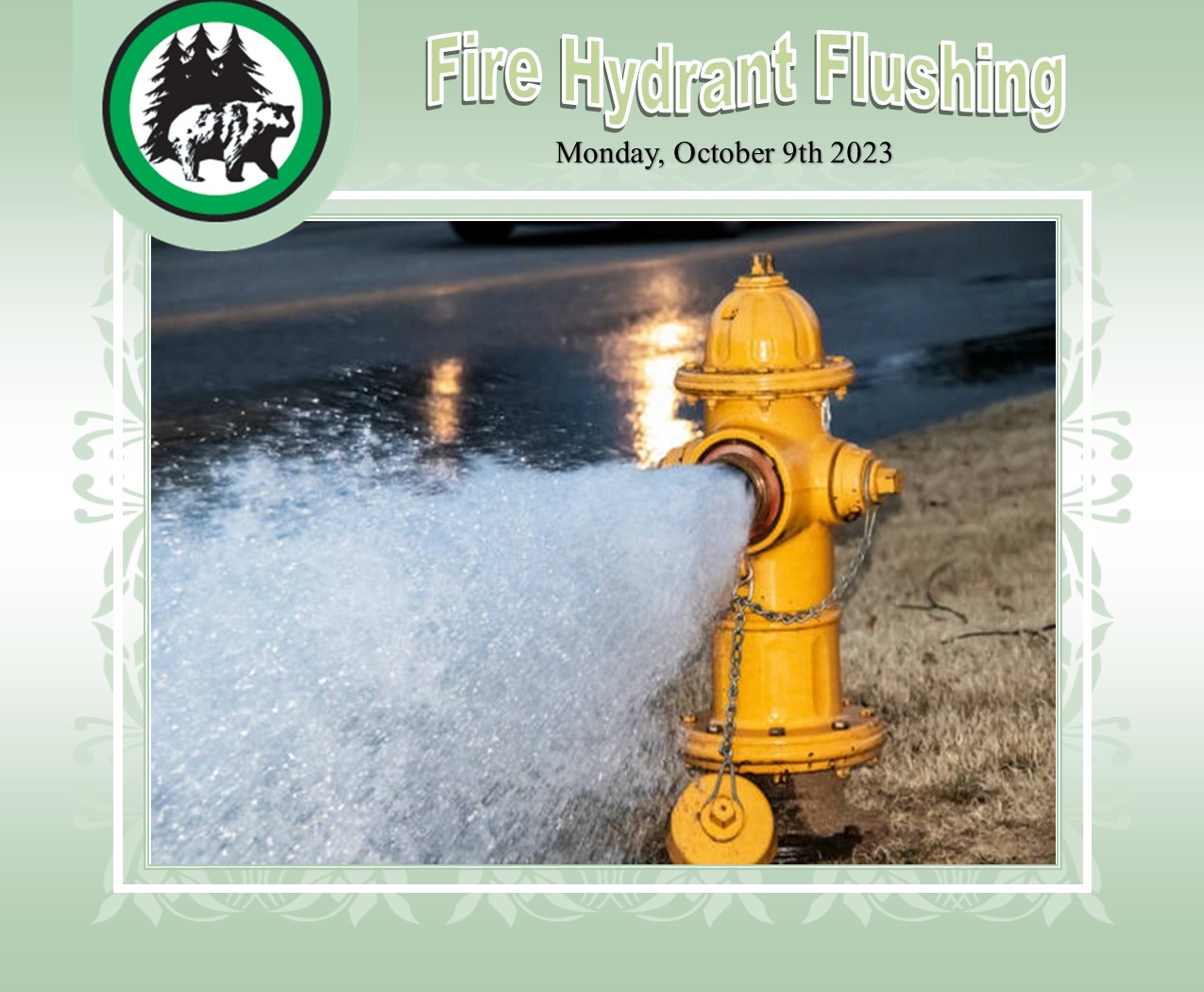 Hydrant Flushing | McCleary Washington