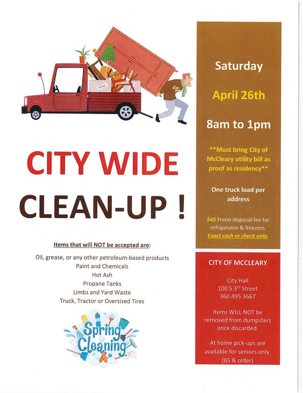 City Wide Clean Up | McCleary Washington